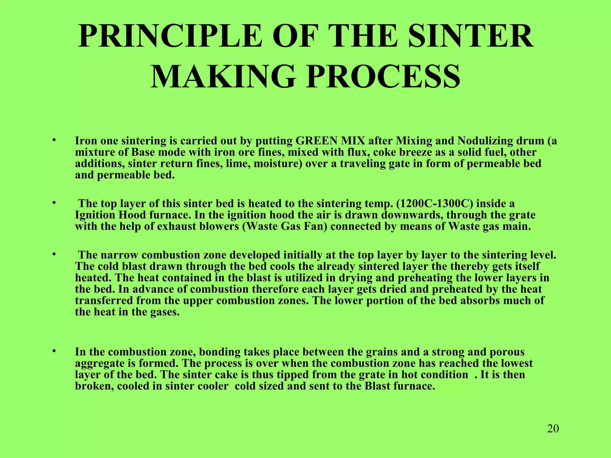Sintering plant at a glance | PPT