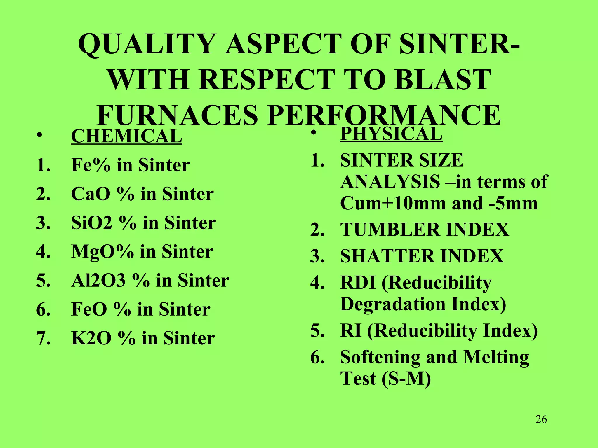 Sintering plant at a glance | PPT