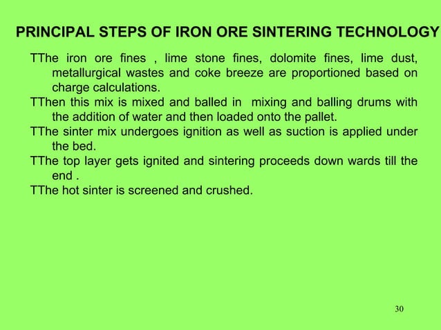 Sintering plant at a glance | PPT