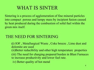 Sintering plant at a glance | PPT