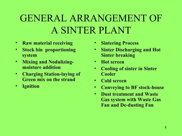 Sintering plant at a glance | PPT