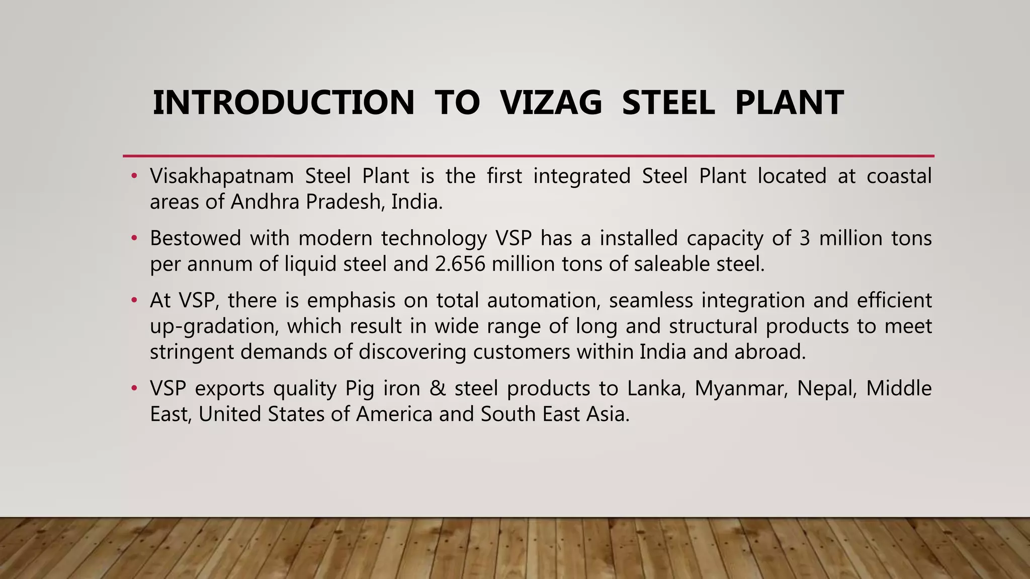 Sinter Plant (Vizag Steel Plant) | PPTX