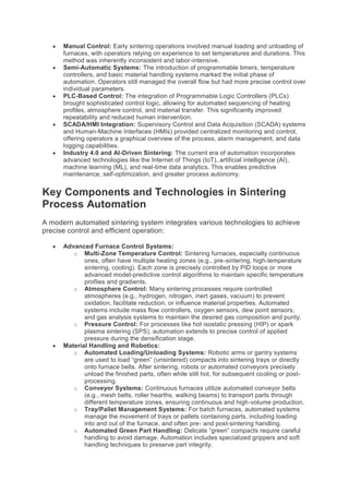 Best Sintering Process Automation in India | PDF