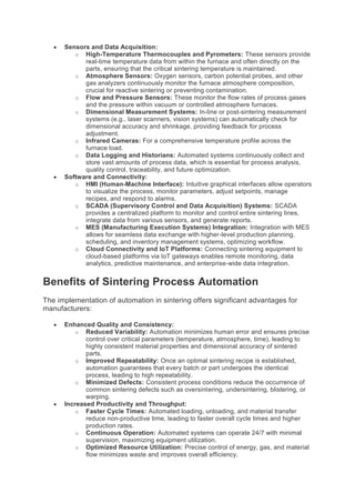 Best Sintering Process Automation in India | PDF