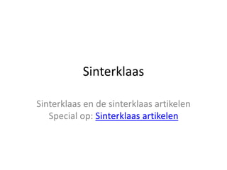 Sinterklaas | PPTX