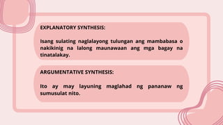 Sintesis o buod/Filipino sa Piling Larang.pdf