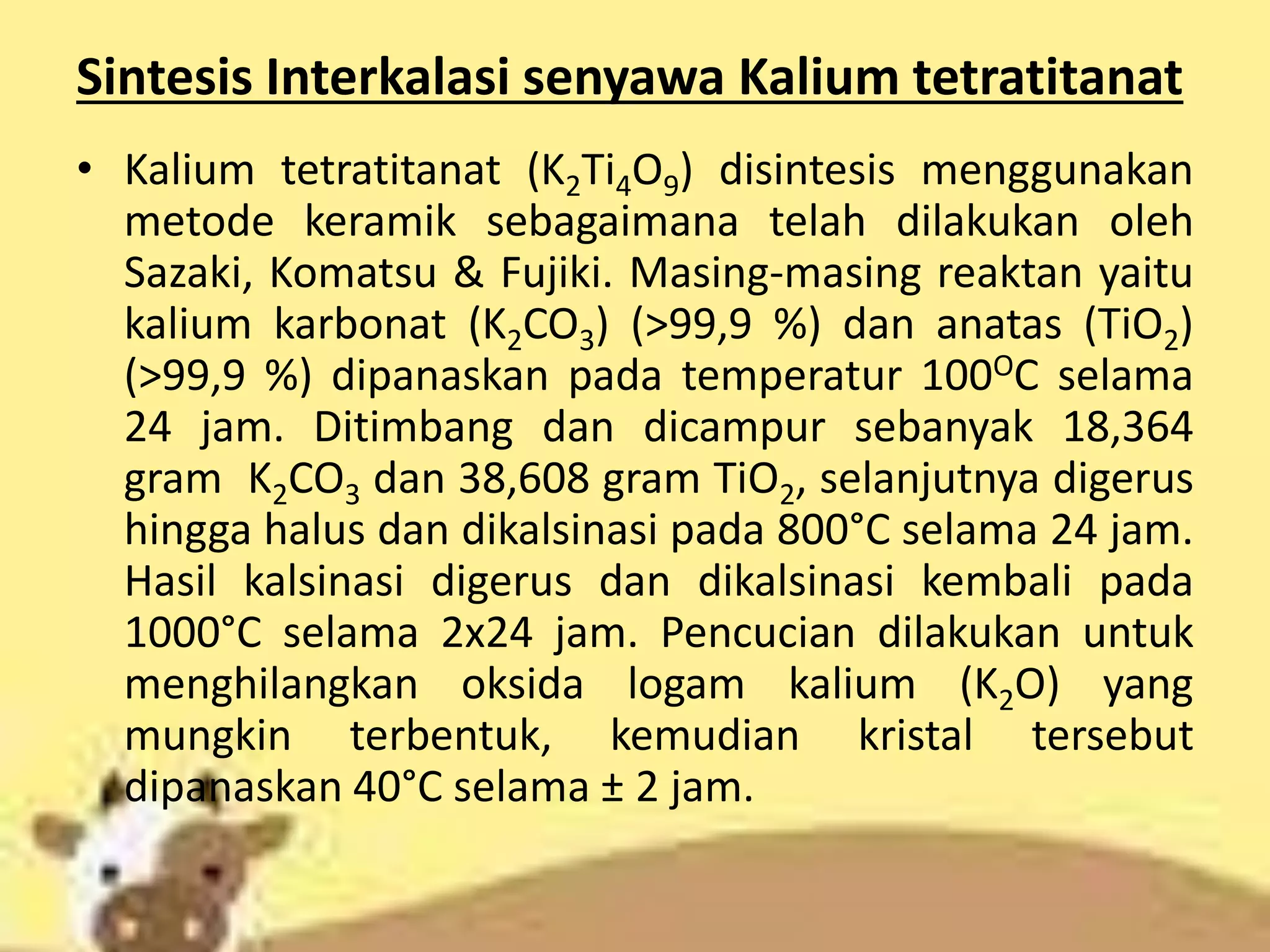 Sintesis senyawa anorganik Chimie Douce | PPTX