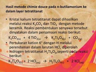 Sintesis senyawa anorganik Chimie Douce | PPTX