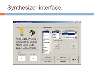 Guitar Synthesizer Design Using MatLab | PPTX