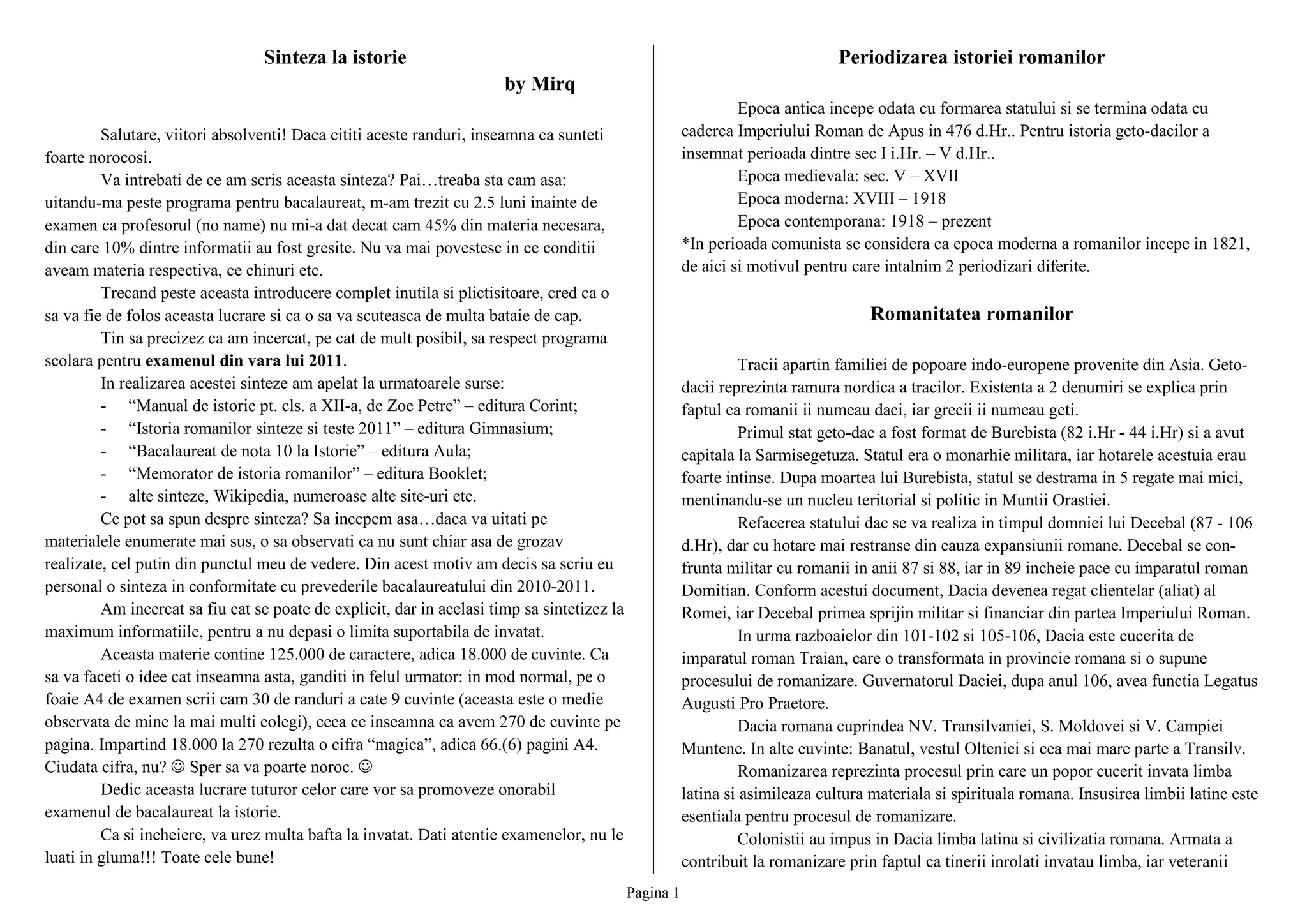 Sinteza istorie-clasa-a-xii-a-bacalaureat 2011-2012 | PDF