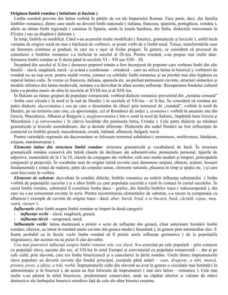 Sinteza Latinitate Si Dacism | DOC