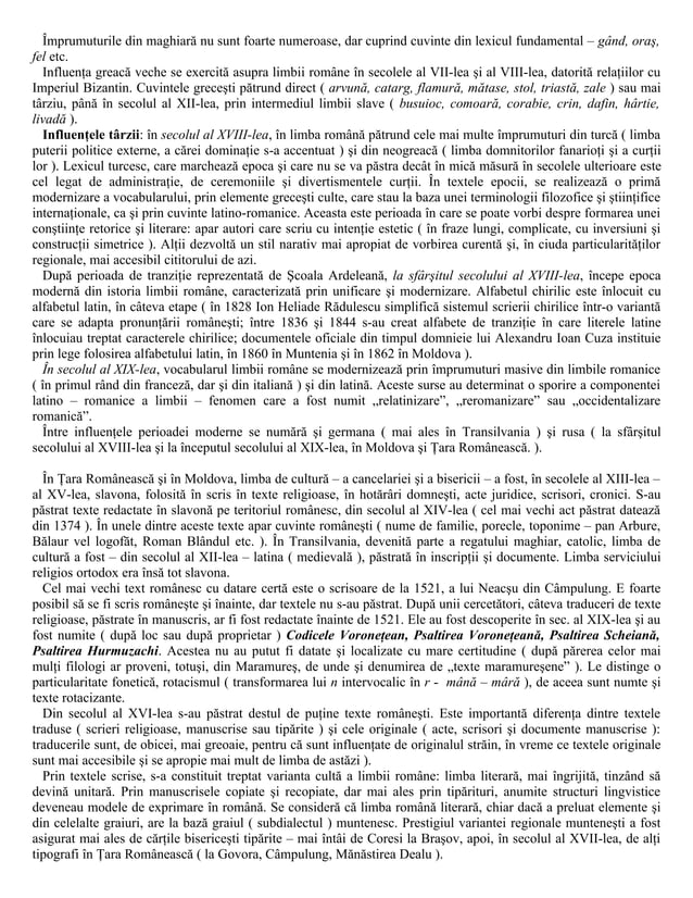 Sinteza Latinitate Si Dacism | DOC