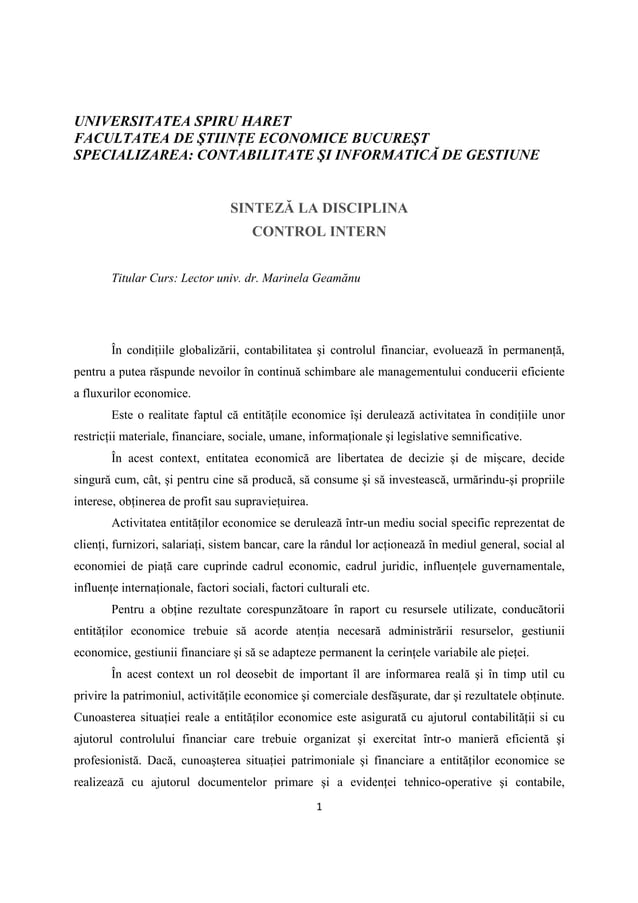 Sinteza control_intern | PDF