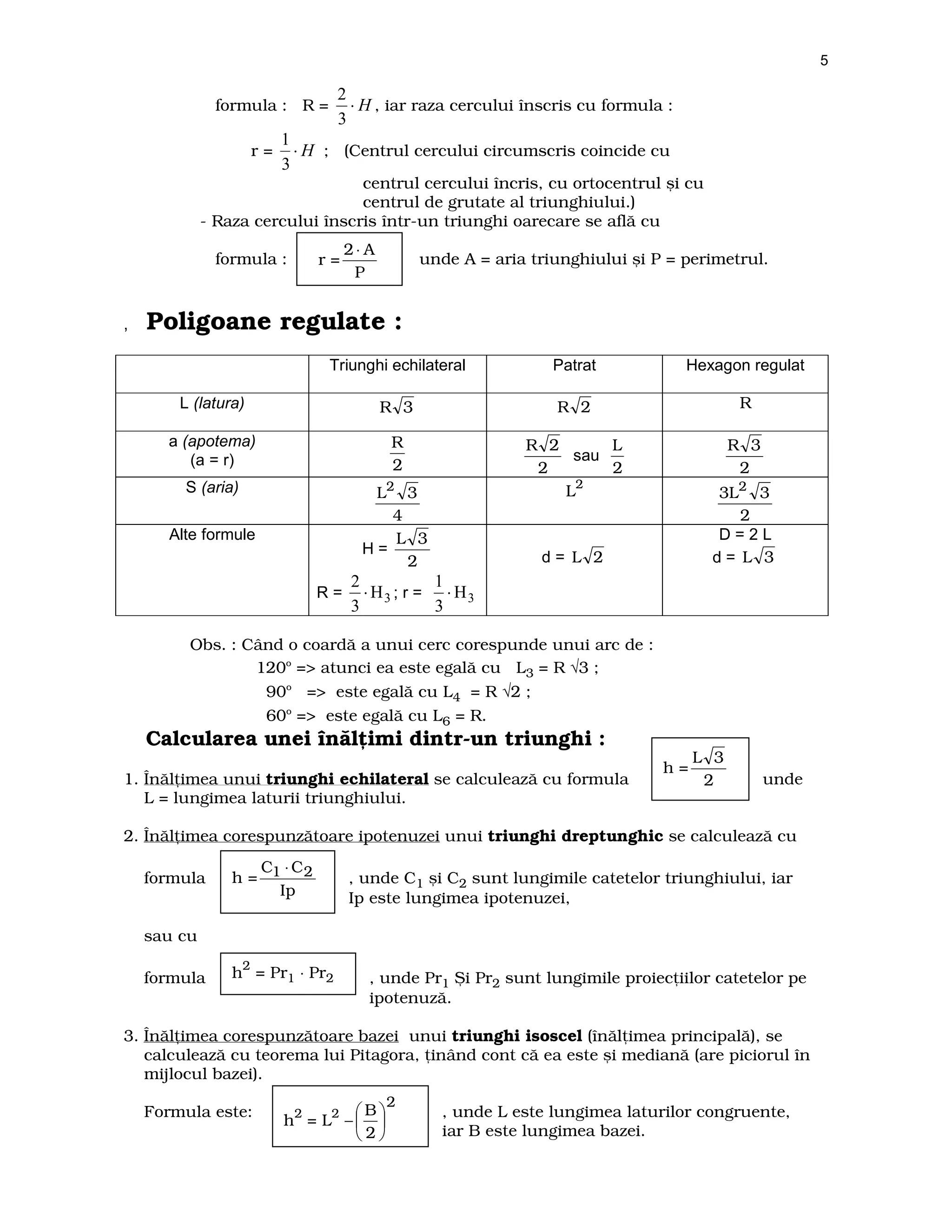 Sinteza geometriei cls. a vii a | PDF