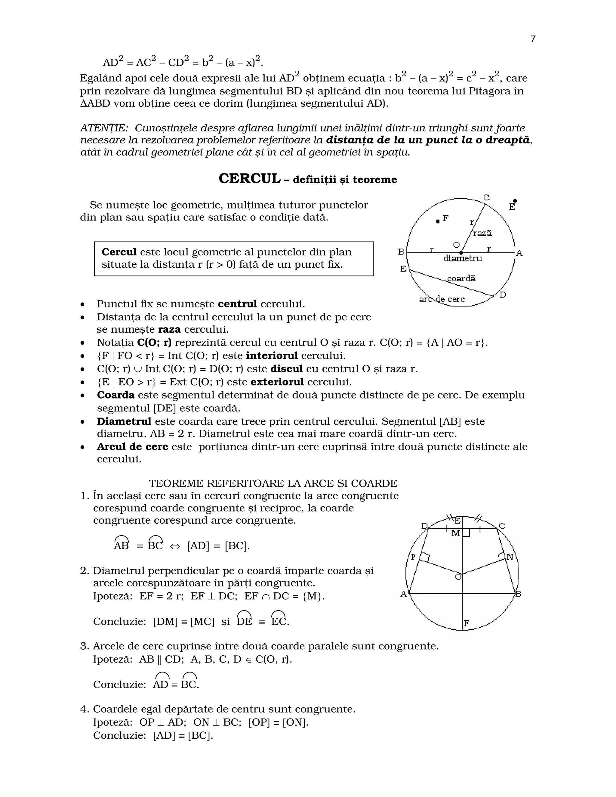 Sinteza geometriei cls. a vii a | PDF
