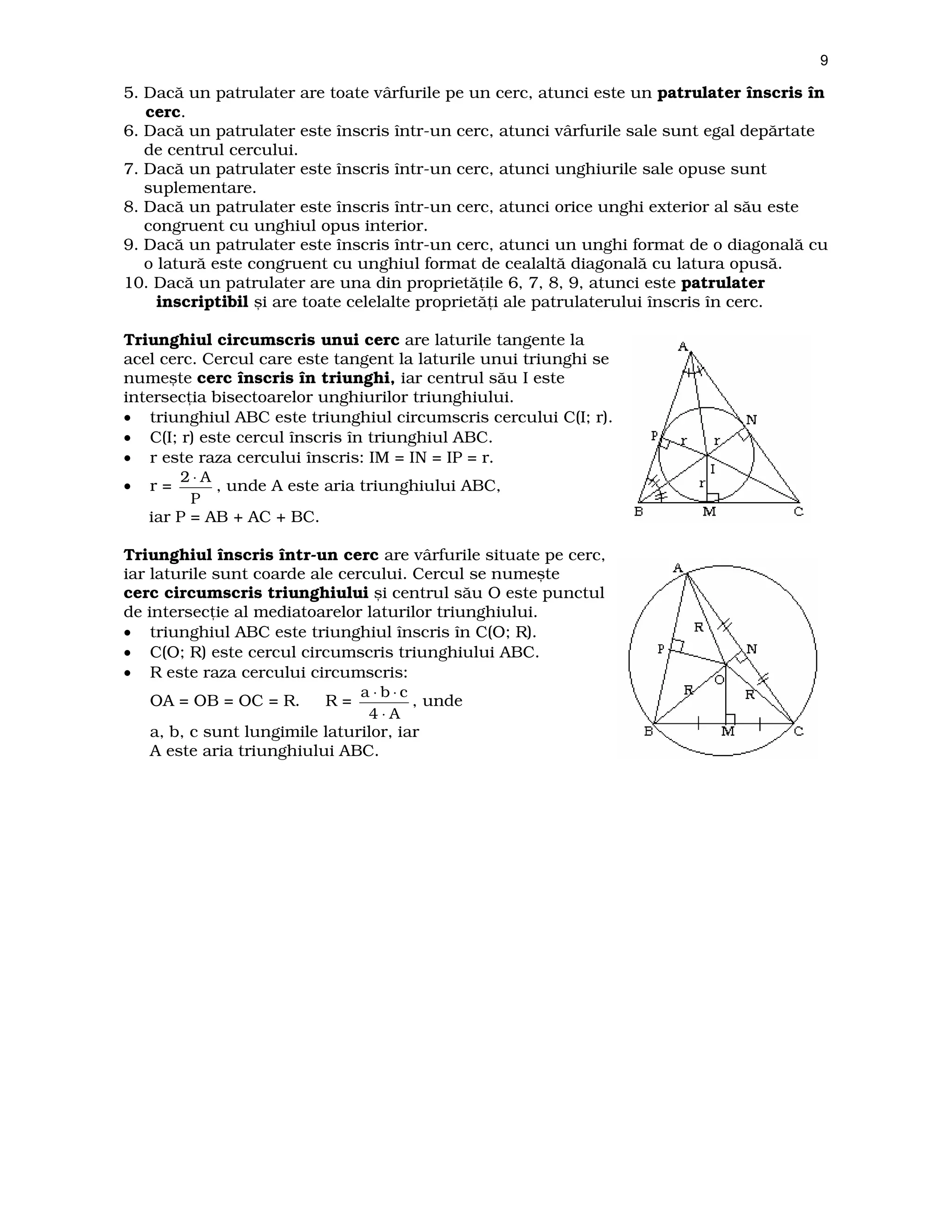 Sinteza geometriei cls. a vii a | PDF