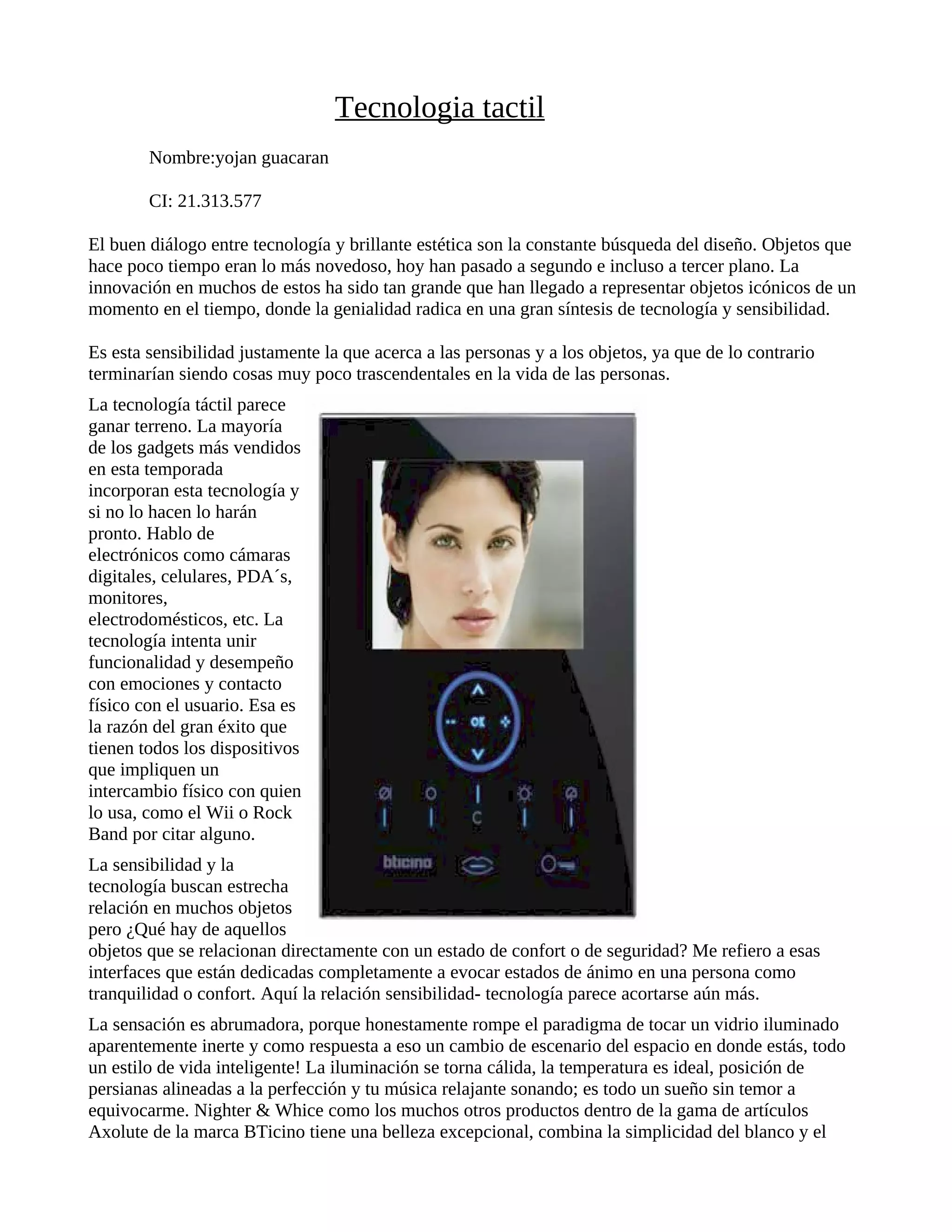 Tecnologia tactil | ODT