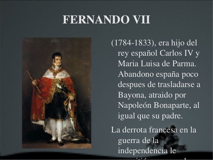 power point reinado Fernando VII