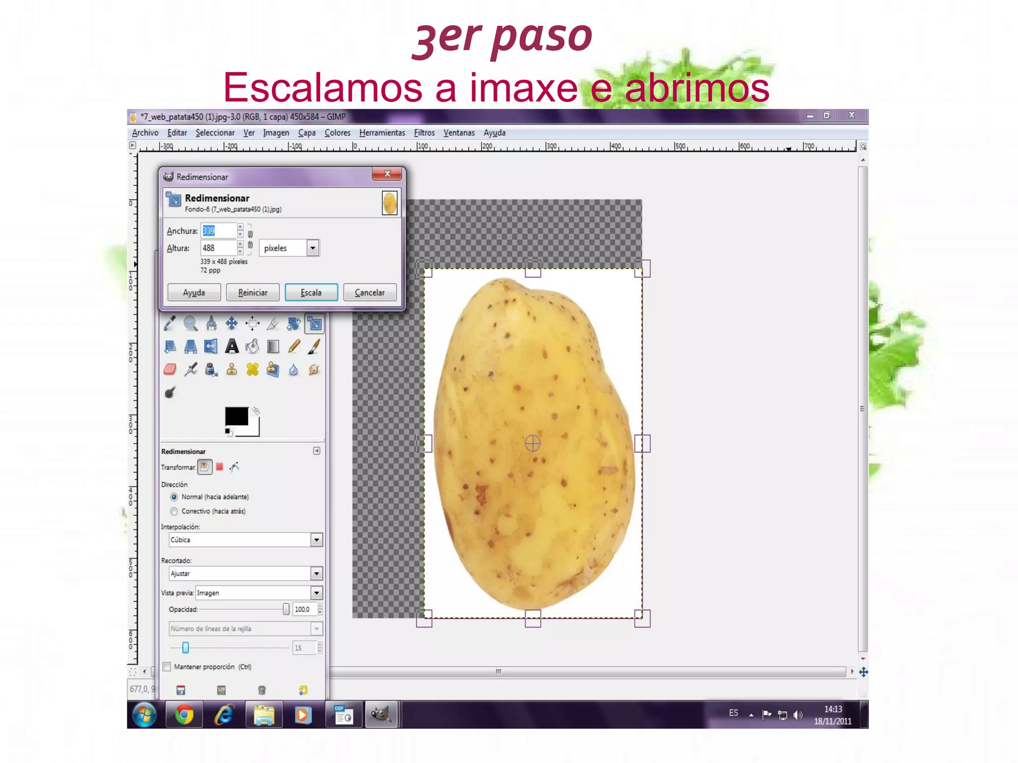¿Cómo facer un "potato" en Gimp? | PPT