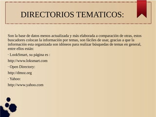 clasificacion de los buscadores | ODP