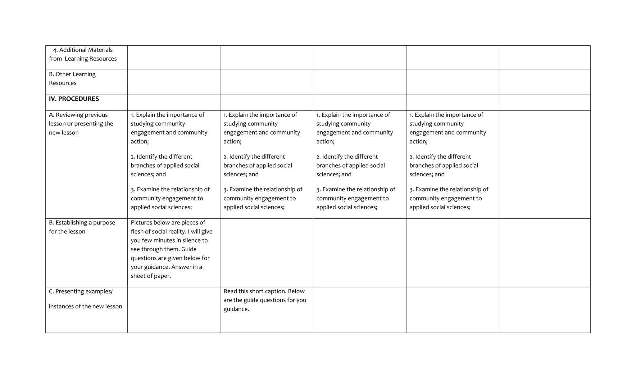 Community, Engagement, Solidarity and Citizenship DLL Week1-Week9. Q1 ...