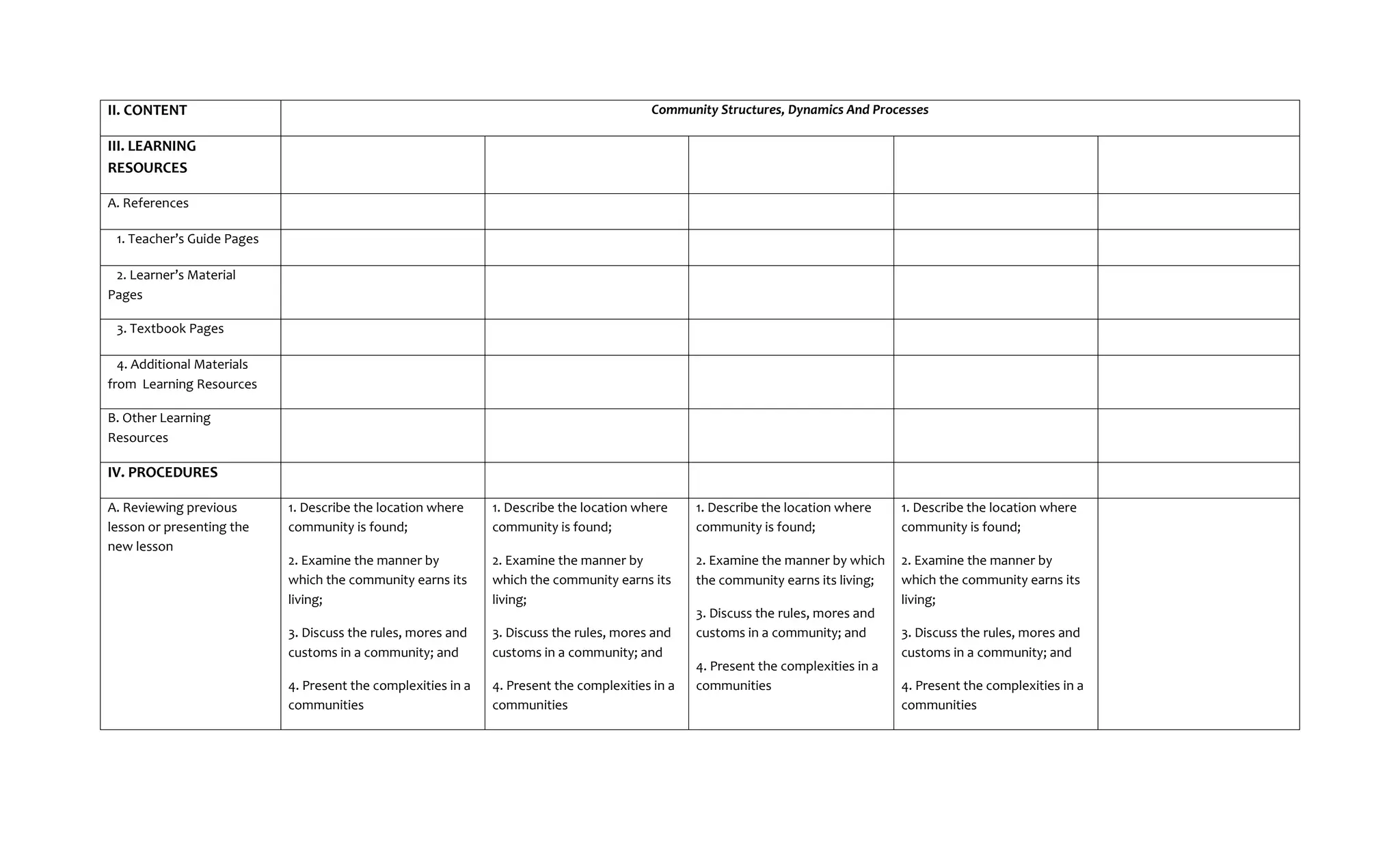 Community, Engagement, Solidarity and Citizenship DLL Week1-Week9. Q1 ...