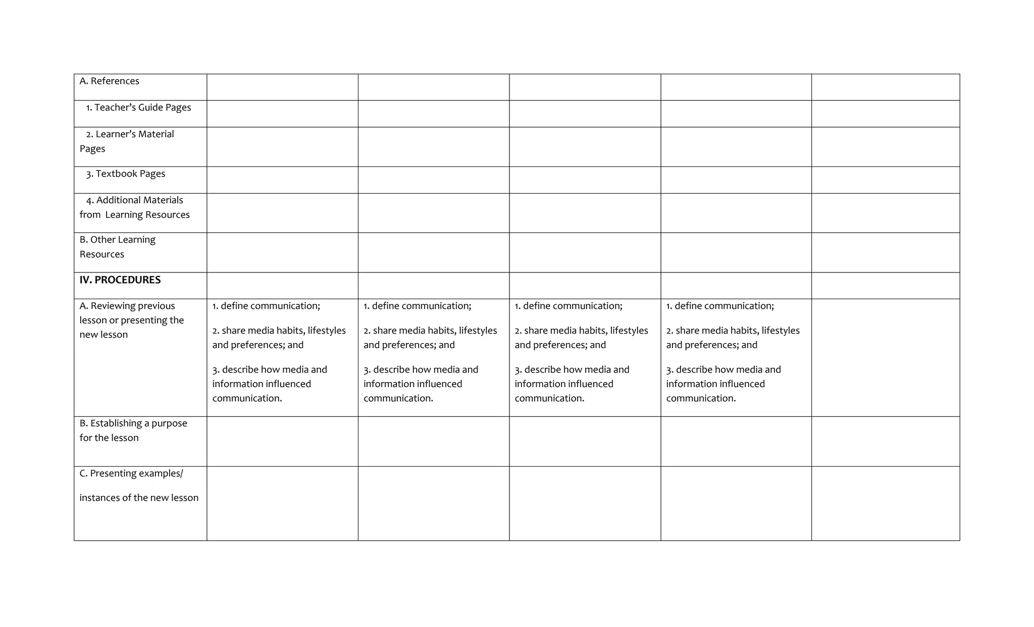 Media Information and Literacy DLL Week 1-9 from Q1-Q2 | DOCX