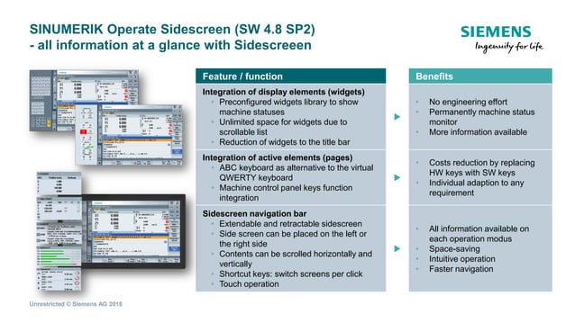 Sinumerik operate-sidescreen | PDF