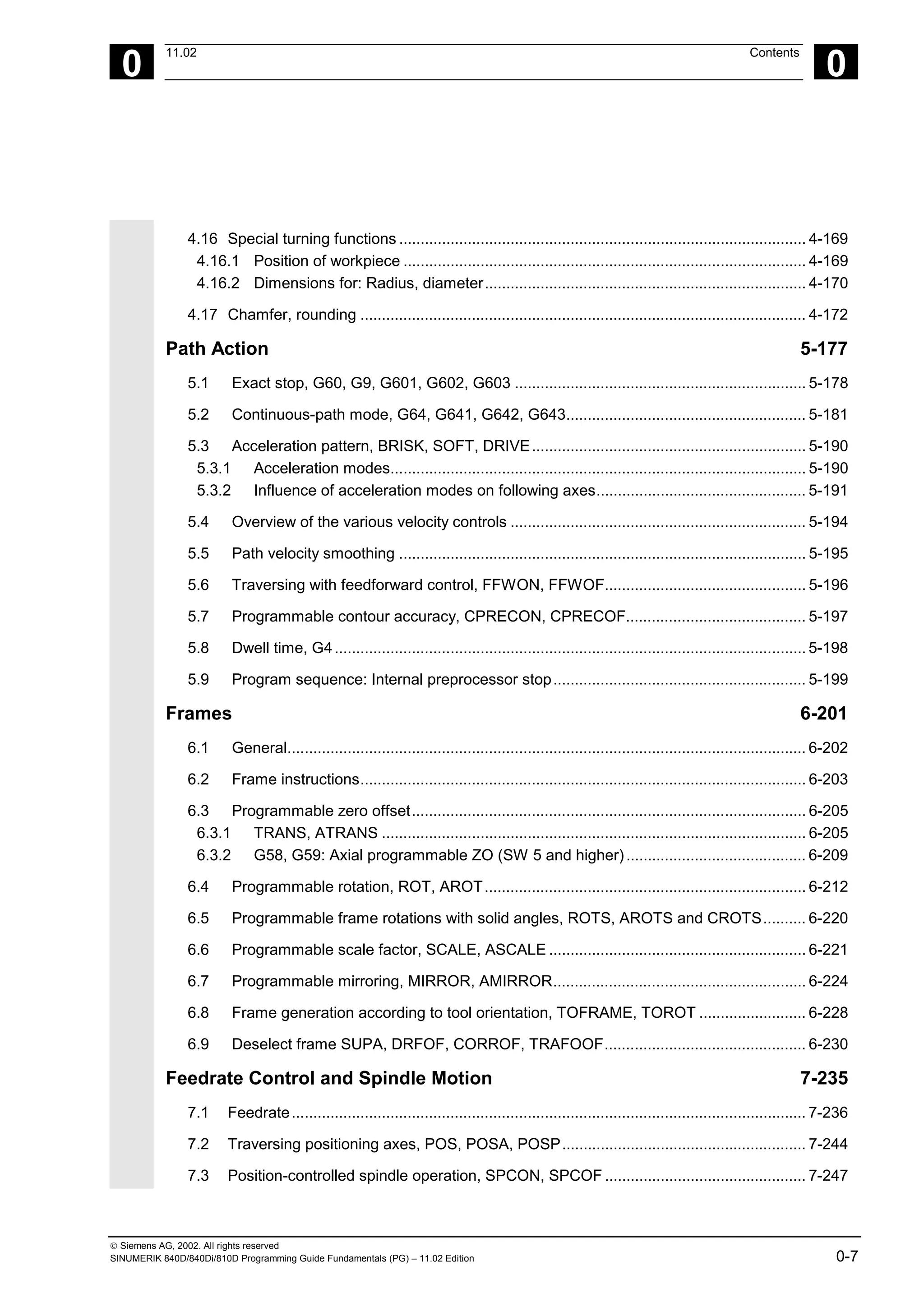 SINUMERIK 840D-840Di-810D Programming Fundamentals Manual | PDF
