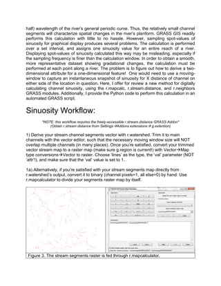 Calculation of sinuosity in GRASS GIS | PDF