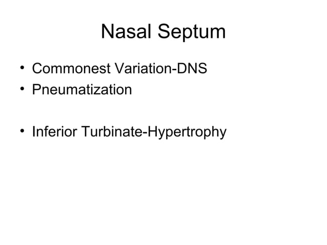 Sinus anatomy and variants | PPT