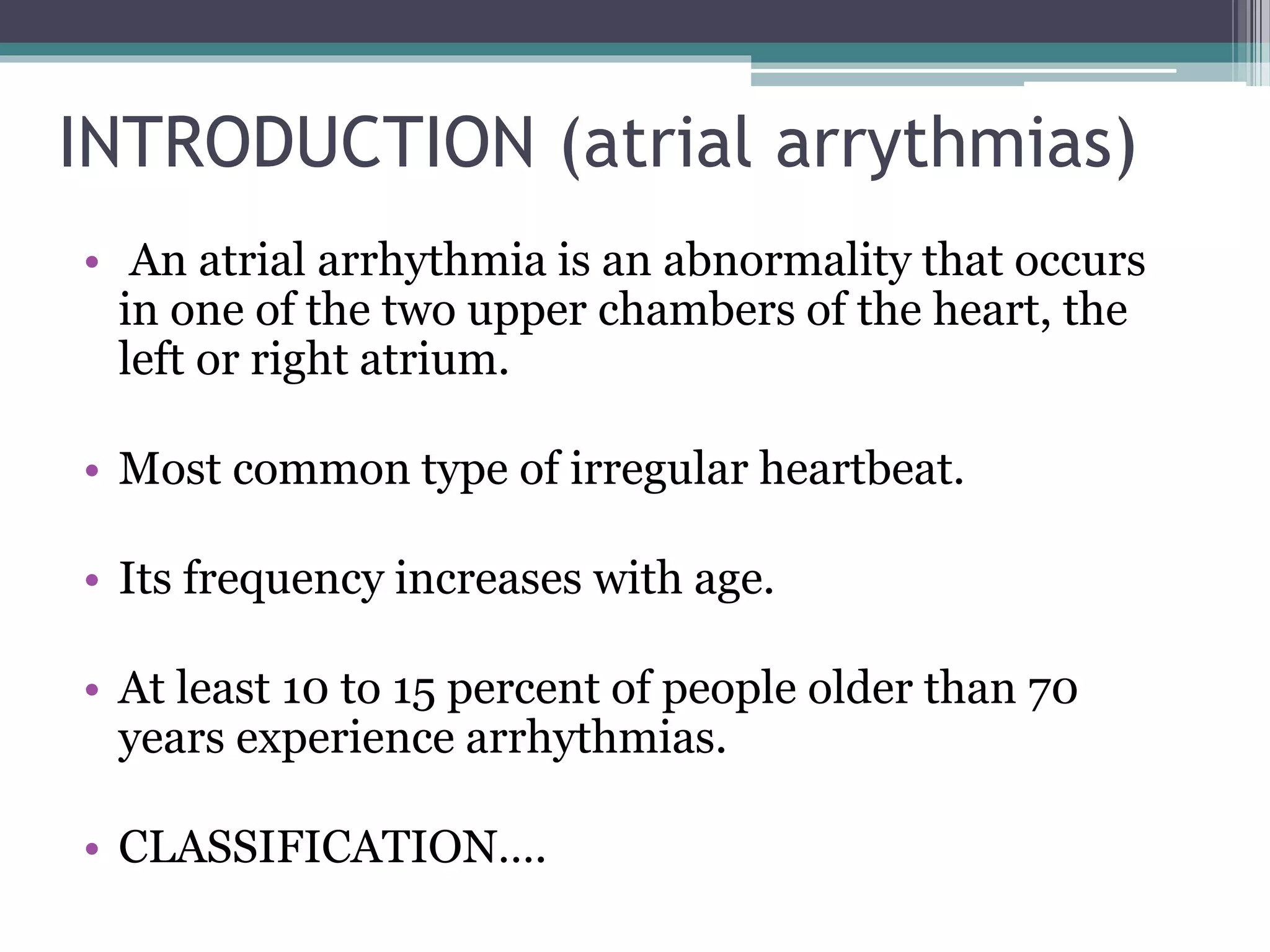 Sinus and atrial arrhythmias | PPTX