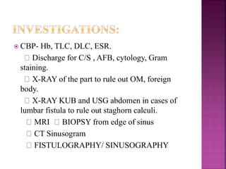 Sinus and fistula | PPTX