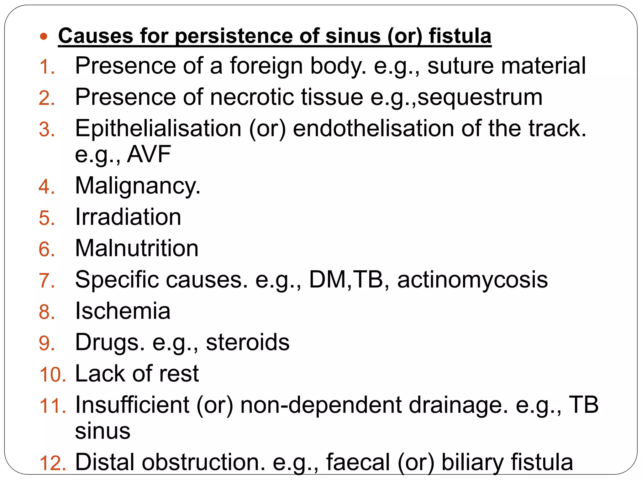 Sinus, fistula, cyst | PPTX