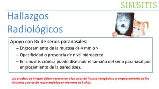 Sinusitis en pediatria | PPTX