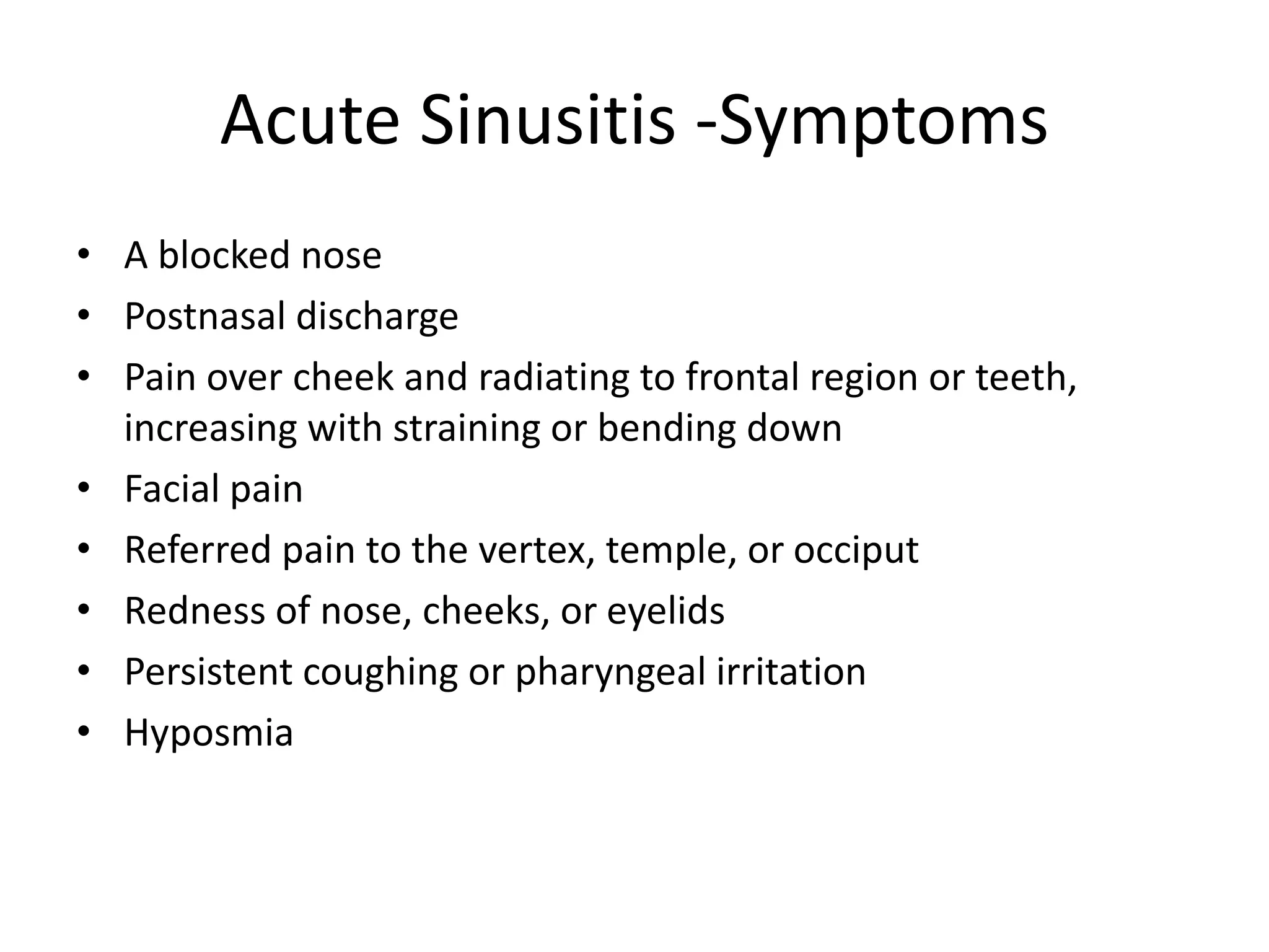 Acute Sinusitis | PPTX