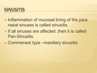 Sinusitis / Dr.Varsha Dhage | PPT