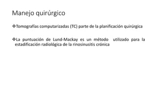 Clase de sinusitis de la materia de medicina interna | PPTX