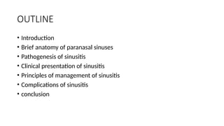 sinusitis.an inflammation of the sinus membrane | PPTX