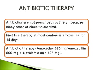 SINUSITIS (1).pptx | Ear, Nose and Throat Conditions | Diseases and ...