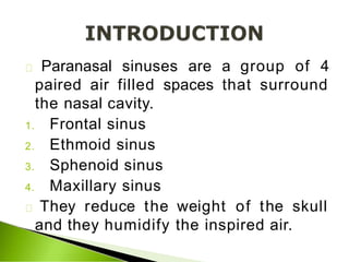 SINUSITIS (1).pptx | Ear, Nose and Throat Conditions | Diseases and ...
