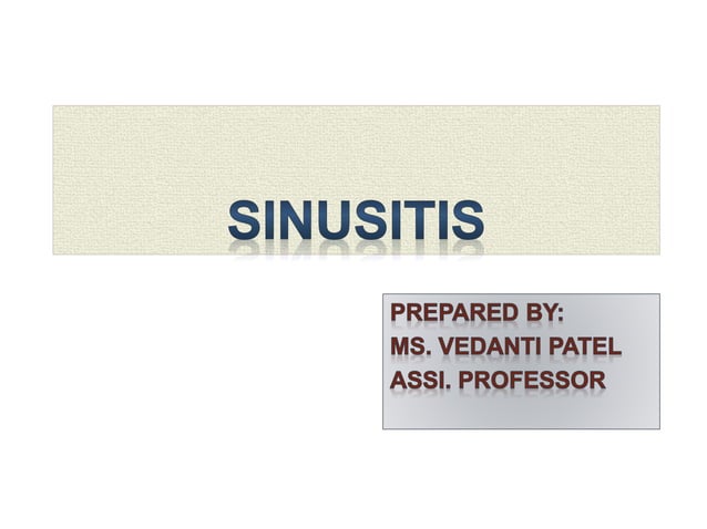 Sinusitis slideshare Gastrointestinal Disorder | PPTX | Ear, Nose and ...