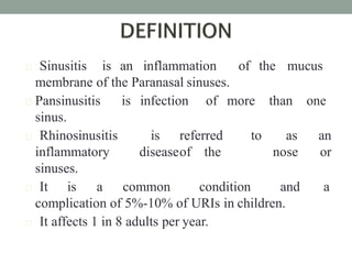 Sinusitis slideshare Gastrointestinal Disorder | PPTX | Ear, Nose and ...