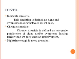Sinusitis in children | PPT