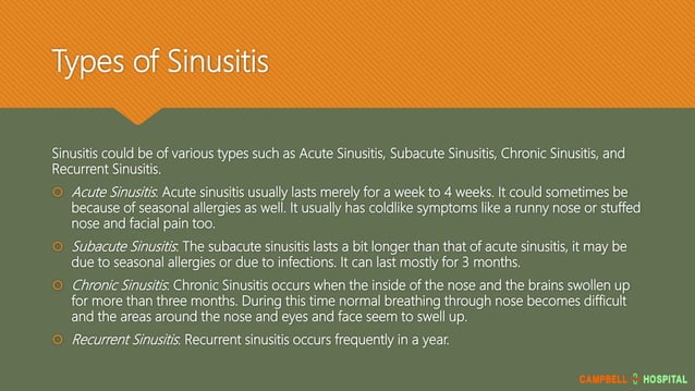 Sinusitis Infection: Causes, Types, Symptoms, Treatments, Prevention ...