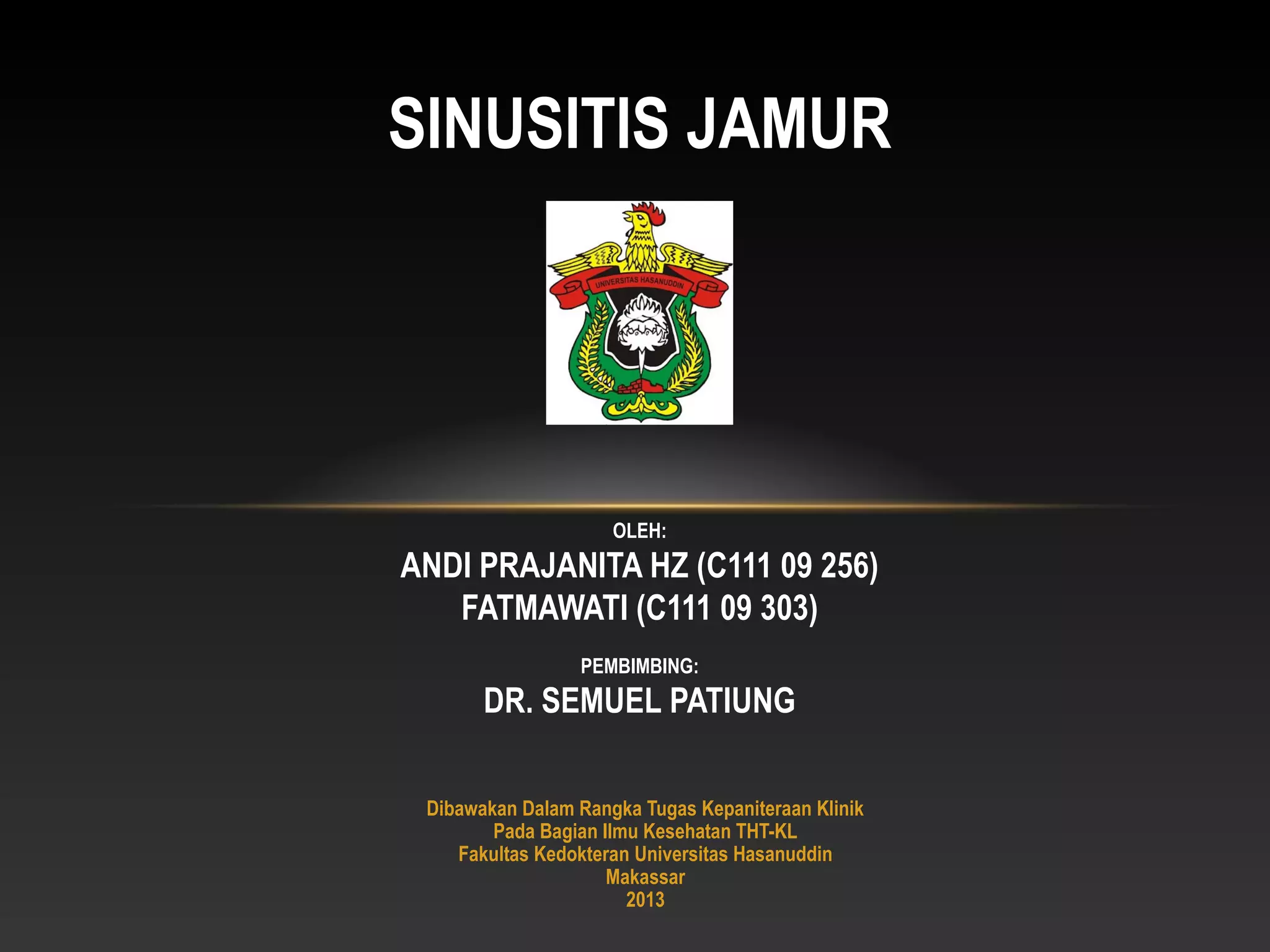 Sinusitis jamur fix | PPT