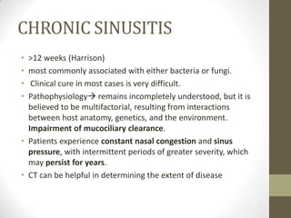 Sinusitis aguda y crónica- rinitis alérgica | PPTX