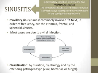 Sinusitis aguda y crónica- rinitis alérgica | PPTX