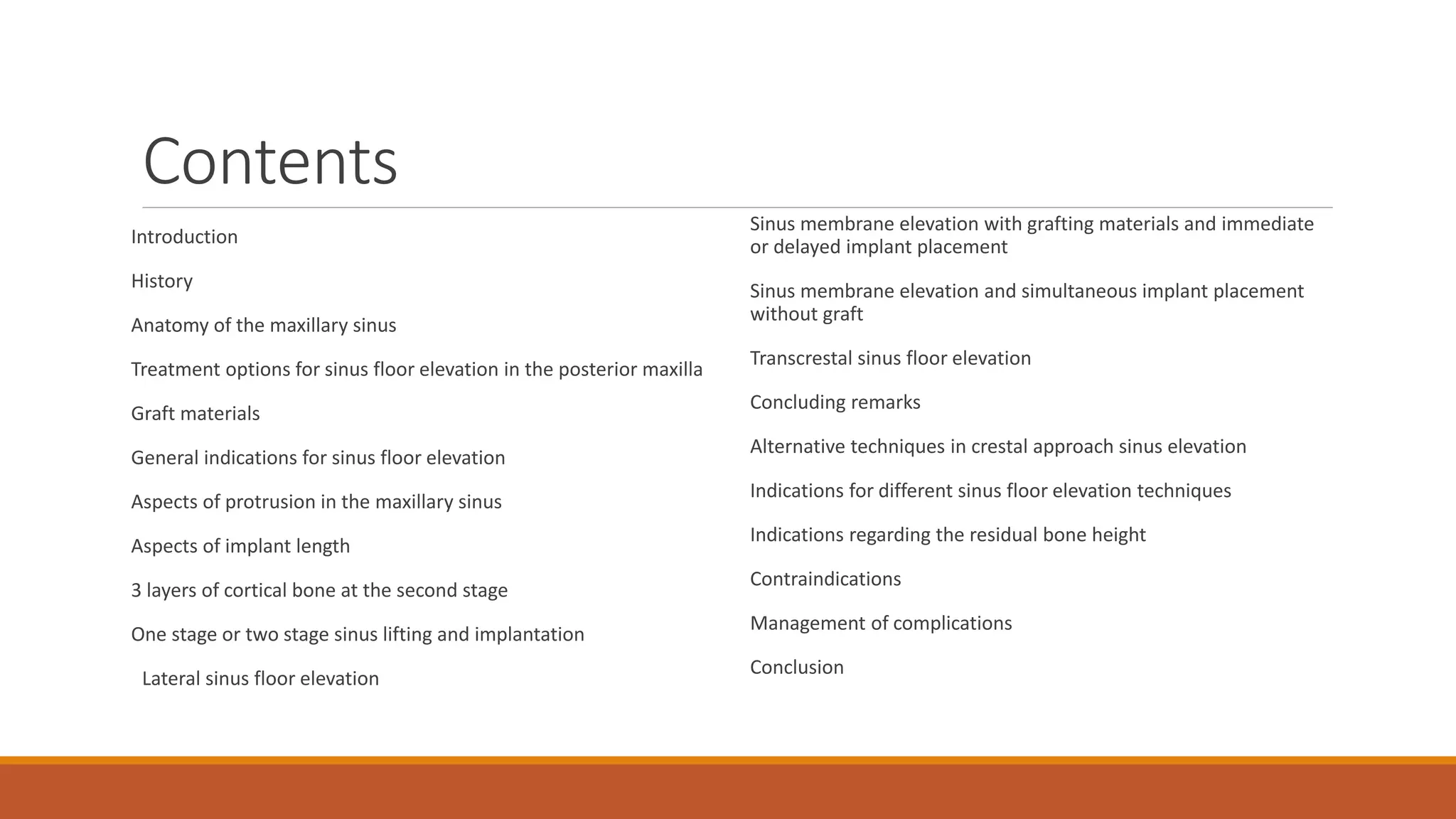 Sinus floor elevation | PPT