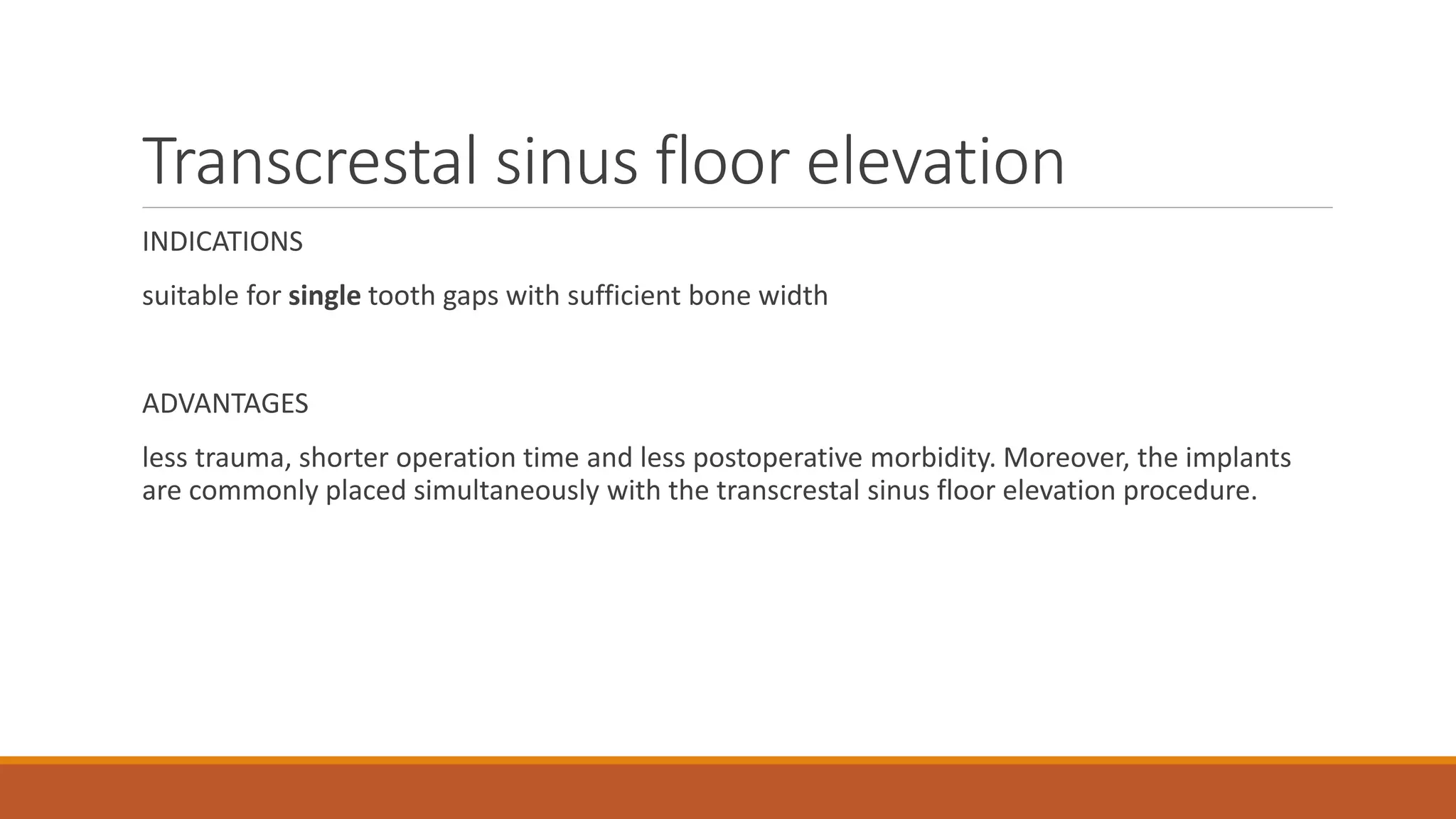 Sinus floor elevation | PPTX